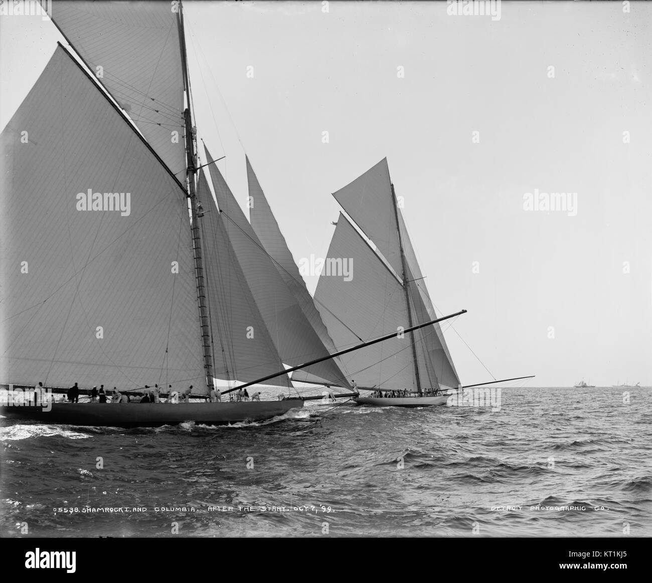 The image features the Columbia & Shamrock I-1, a vessel known for its ...