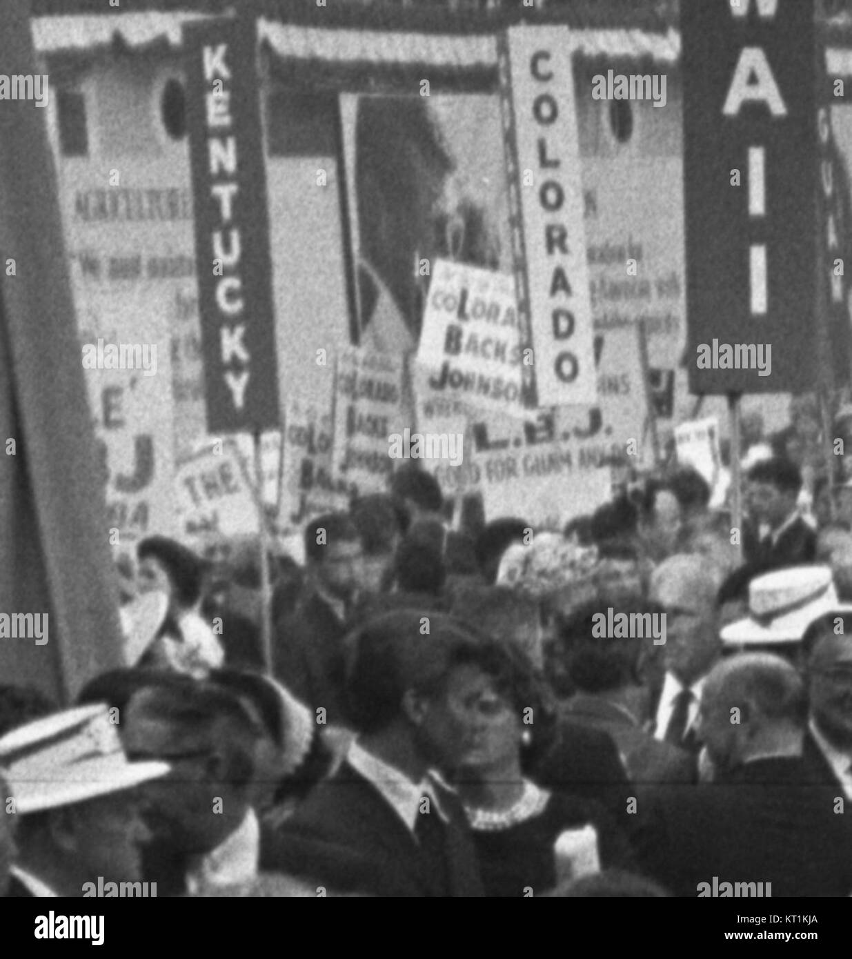 This image captures Colorado delegates at the 1964 Democratic National ...