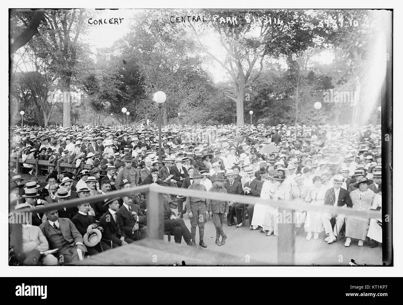 A concert held in Central Park, New York, captures a vibrant public ...