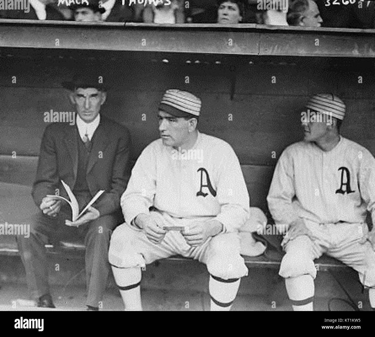 This 1914 photograph captures Connie Mack, the famous baseball manager ...