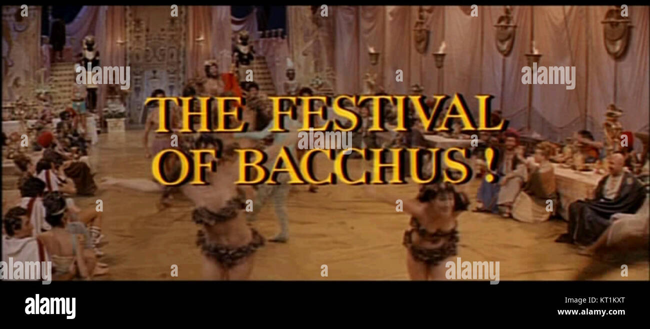 A screenshot from the 1963 film *Cleopatra*, showing an iconic scene ...