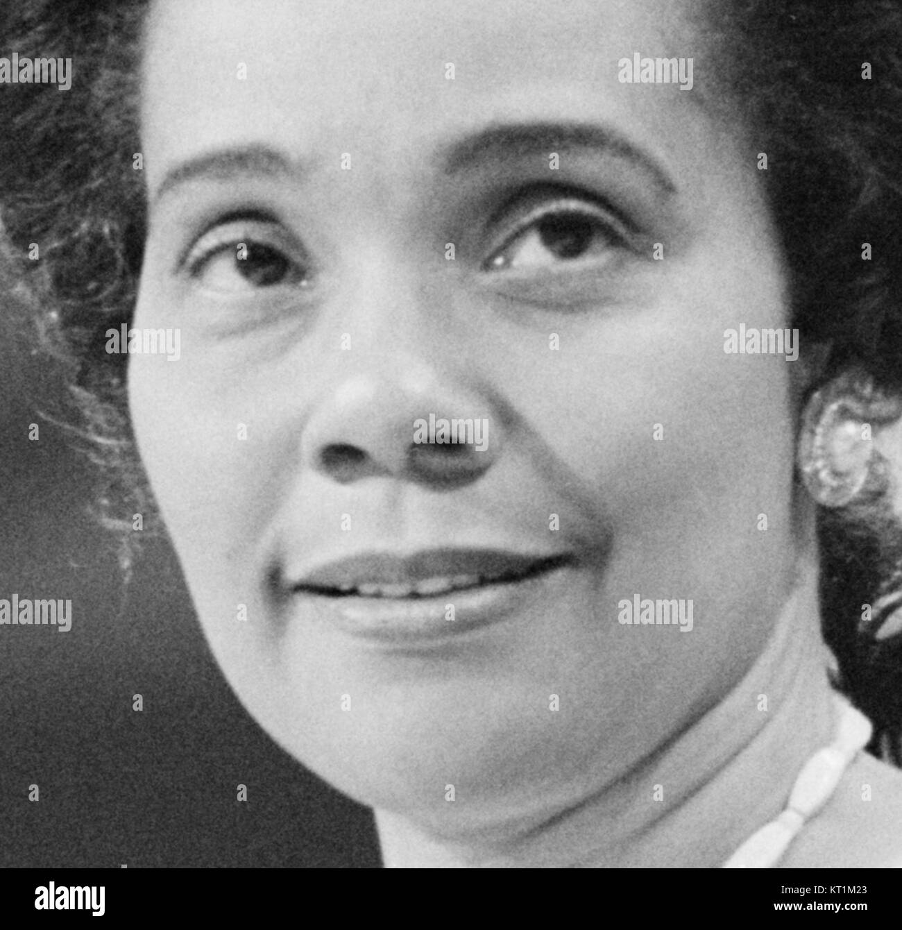 Coretta Scott King, an influential civil rights leader and widow of ...