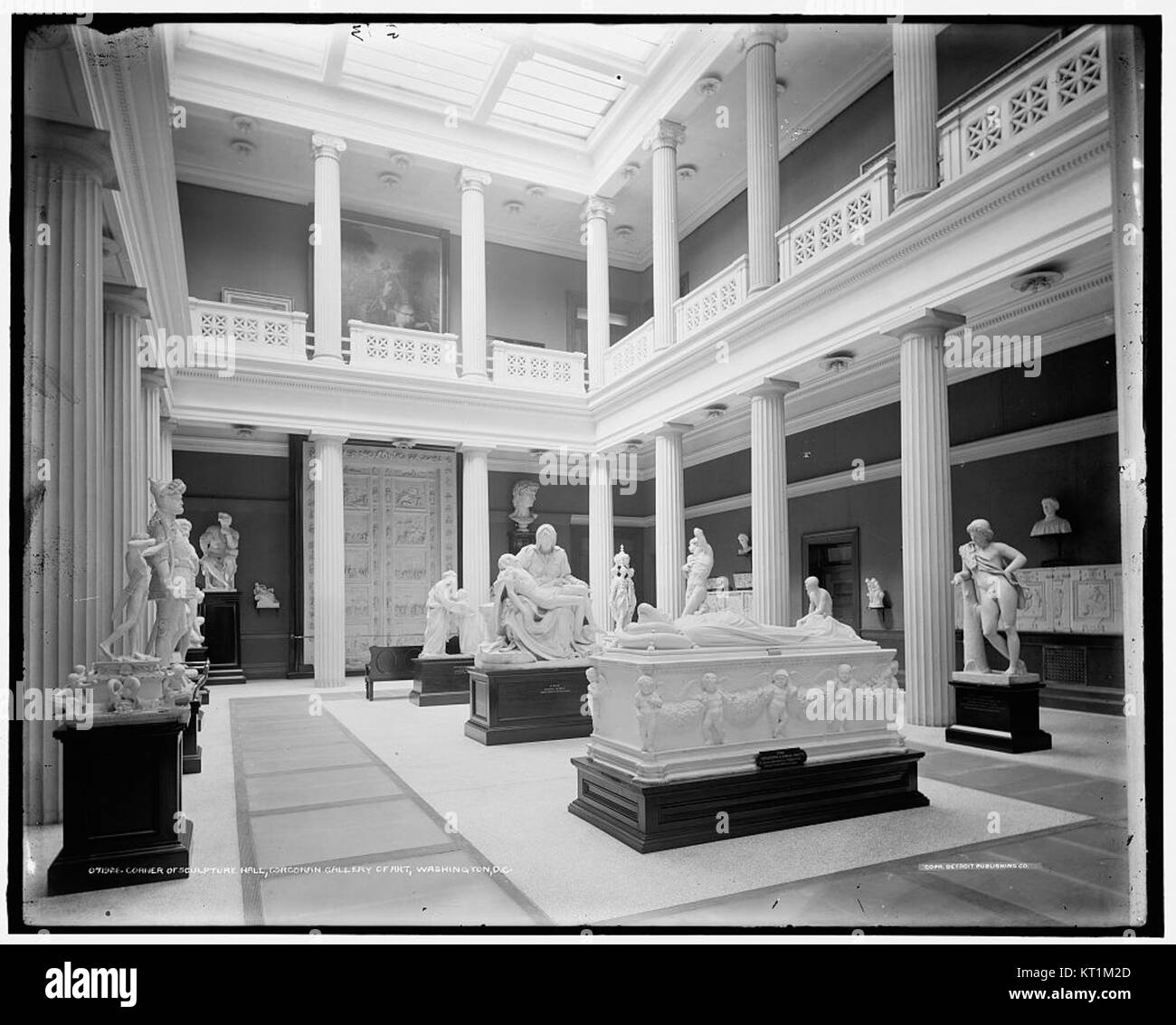The corner of the sculpture hall at the Corcoran Gallery of Art in ...