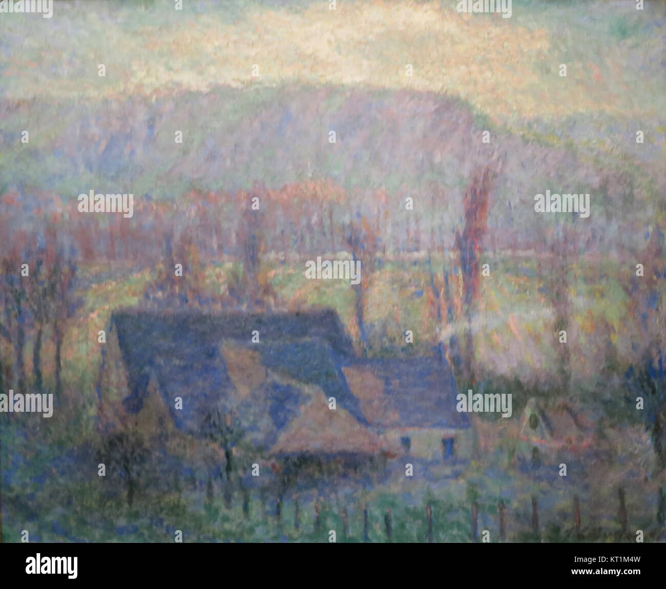 The painting 'Cottage at Giverny' by Theodore Earl Butler is part of ...