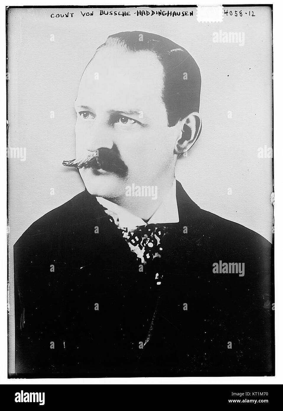 A historical portrait of Count Von Bussche from Haddinghausen ...