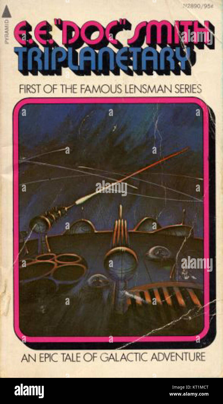 Cover of the 1948 edition of 'Triplanetary', the science fiction novel ...