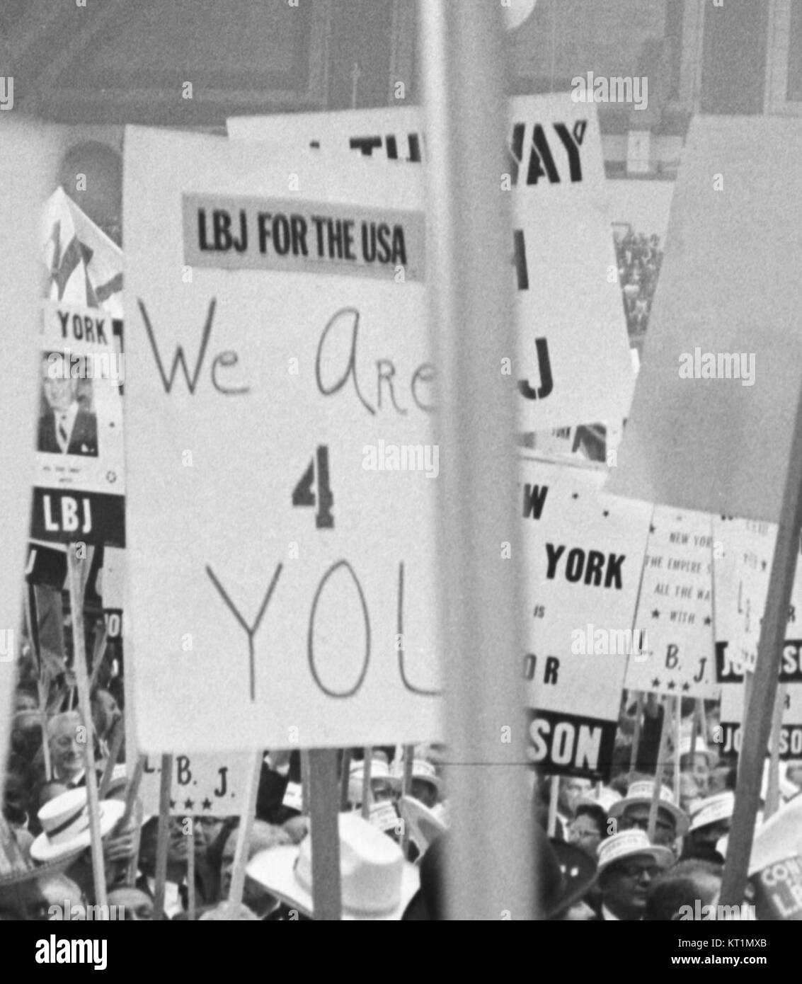 This image captures a scene from the 1964 Democratic National ...