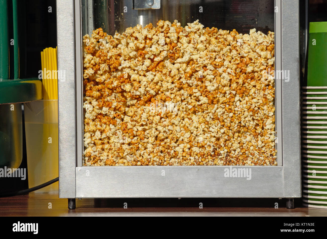 Delicious popcorn for sale.Delicious food on the walk Stock Photo - Alamy