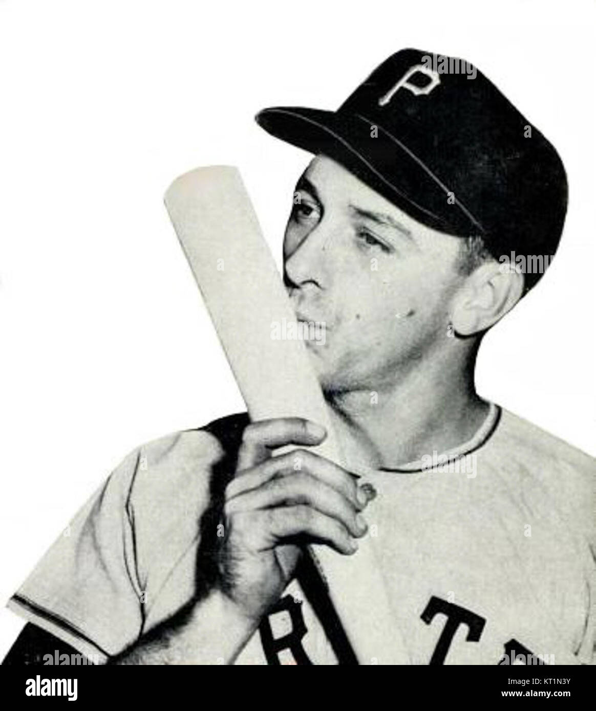 Dale Long, a professional baseball player, captured in a photograph ...