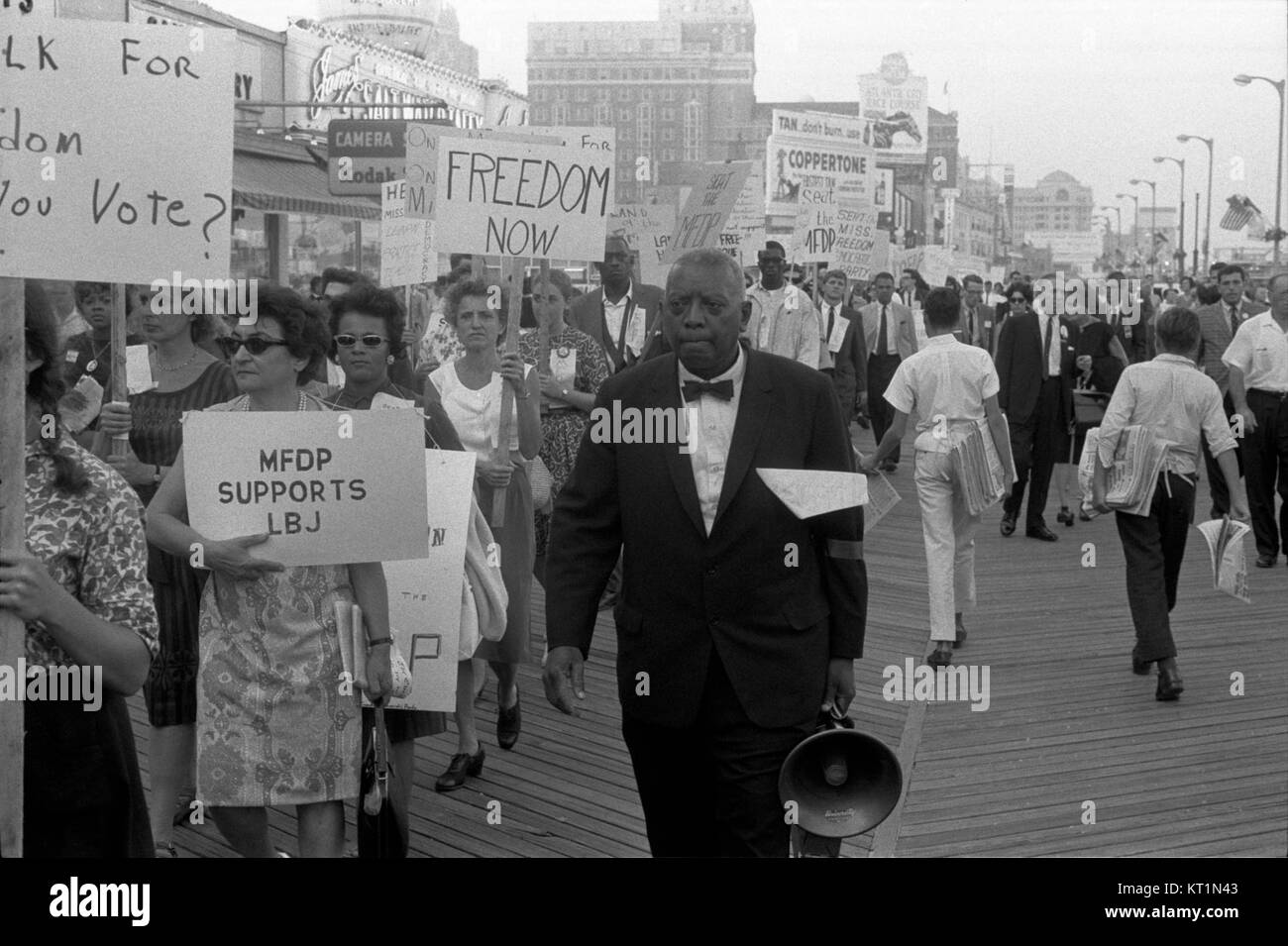 The 1964 Democratic National Convention (DNC) protests were part of a ...