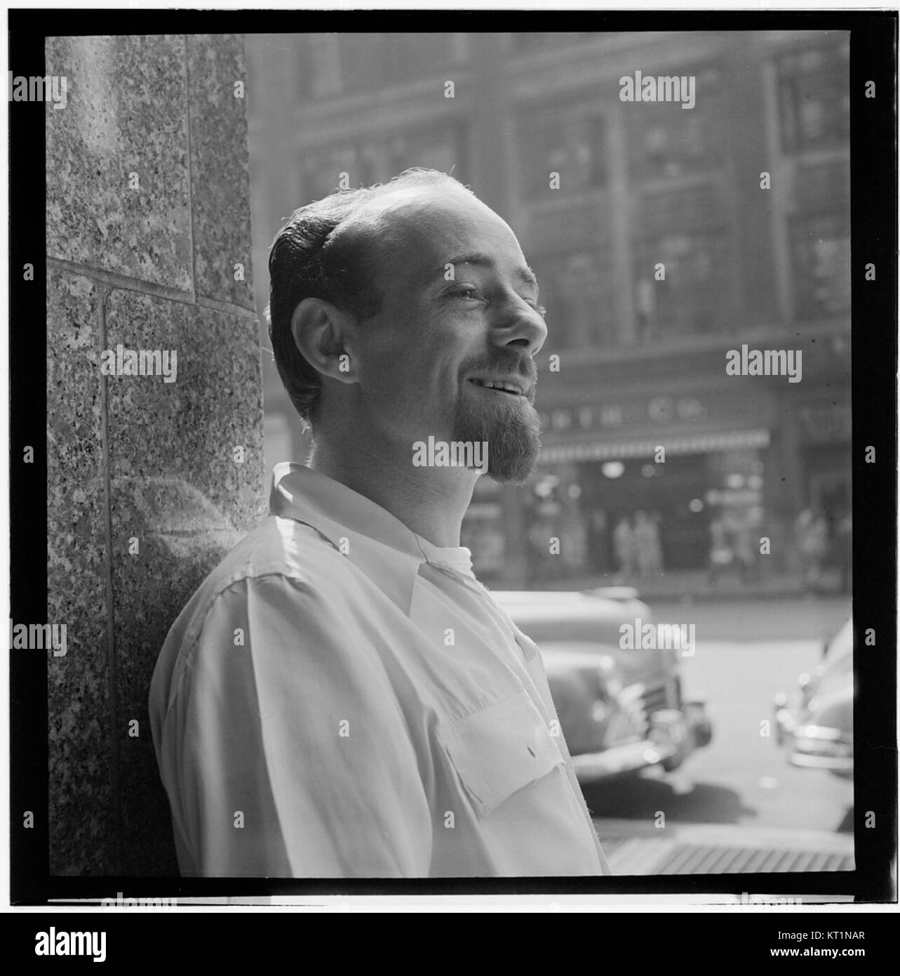A photograph by William P. Gottlieb of Dave Lambert, a jazz musician ...