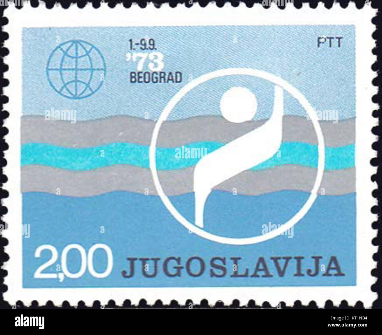 Stamp issued by Yugoslavia in 1973 to commemorate the World Aquatics ...