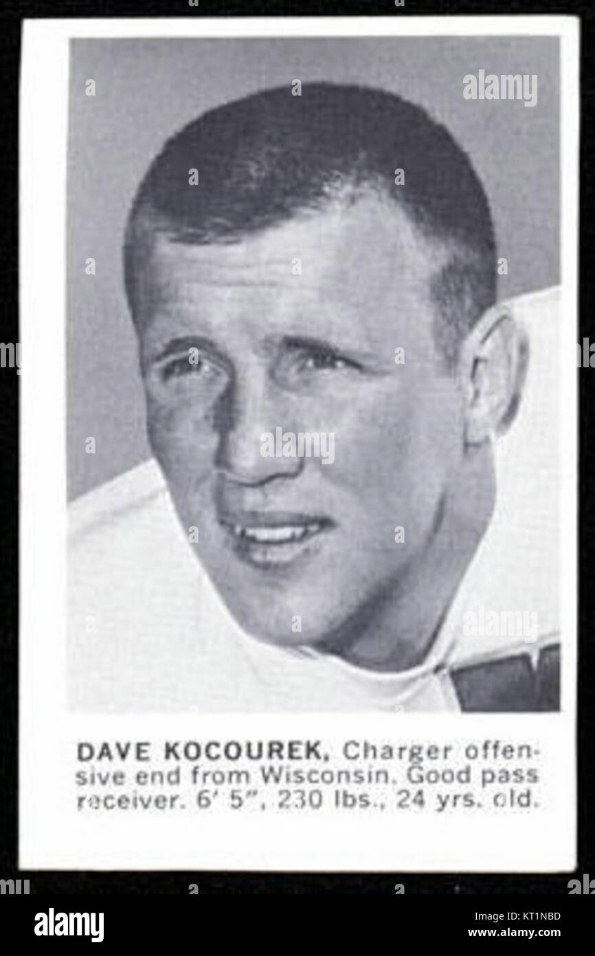 Dave Kocourek, a notable figure in the 1961 sports scene, is remembered ...