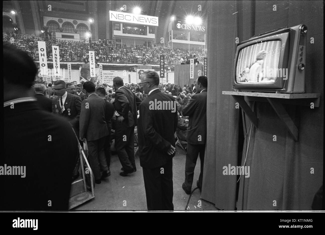 This image shows delegates holding state signs at the 1964 Democratic ...