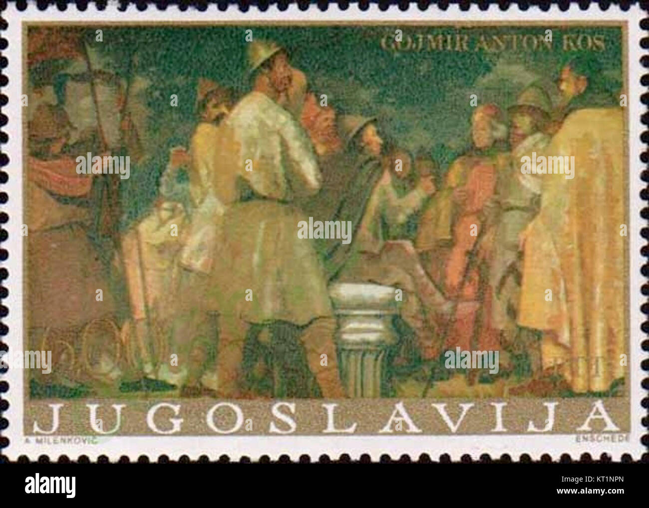 The *Demotion of a Knyaz* stamp, issued in 1976 by Yugoslavia, depicts ...