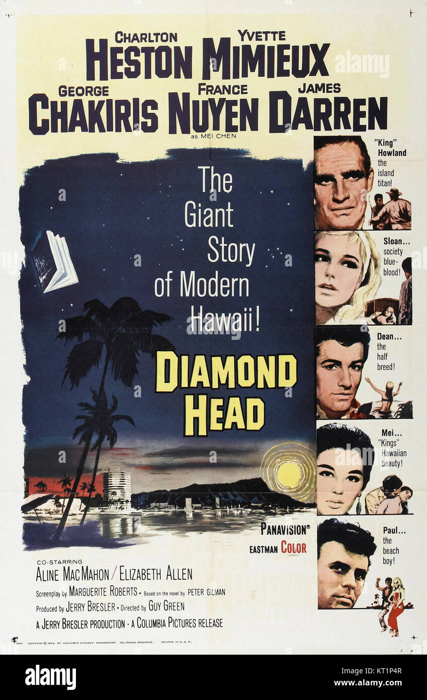 This 1963 poster of Diamond Head showcases the iconic volcanic landmark ...