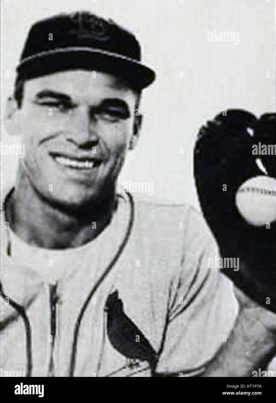 A portrait of Dick Sisler, an American baseball player, known for his ...