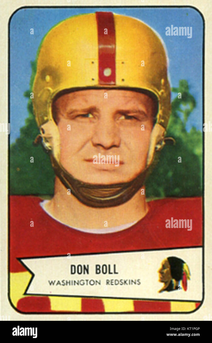 Don Boll, featured in the 1954 Bowman trading card series, is a notable ...