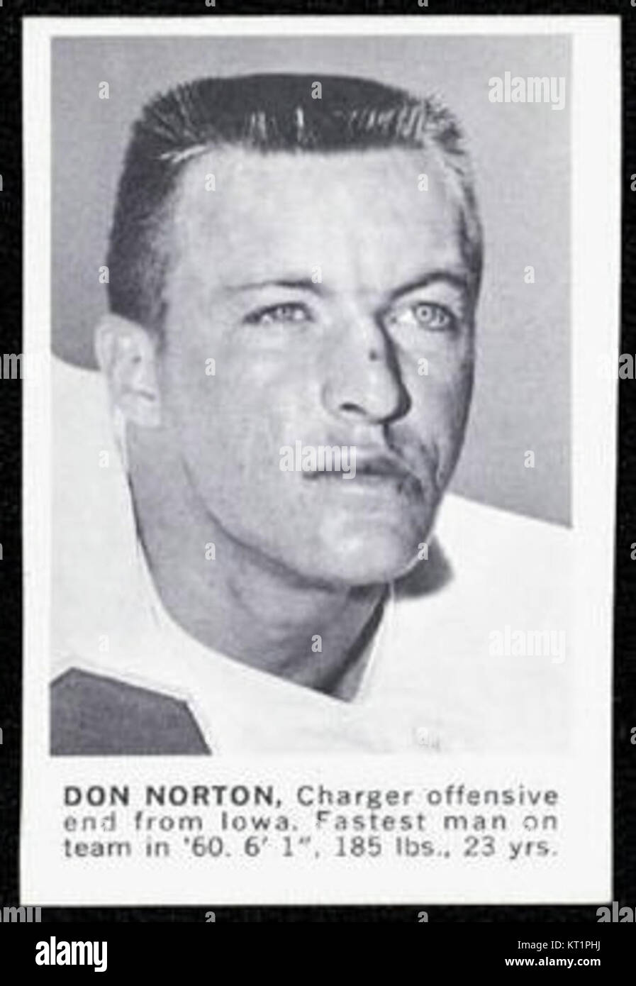 Don Norton, an American football player, played for the National ...