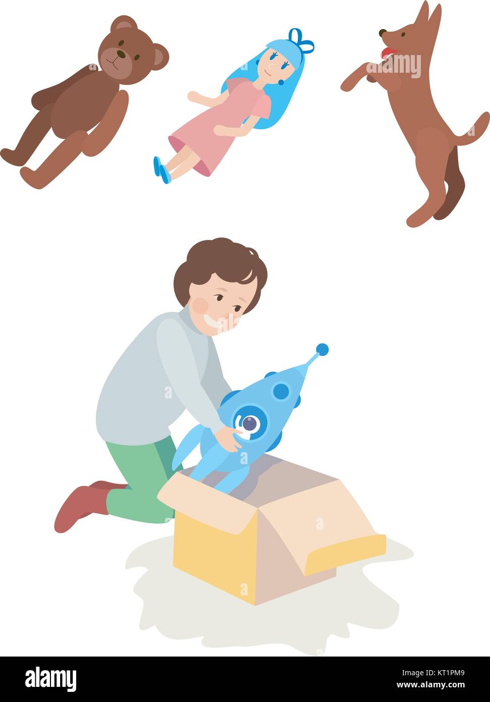 Christmas style boy girl Stock Vector Images - Alamy