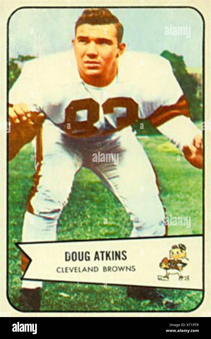 Doug Atkins, a professional football player, is featured on his 1954 ...