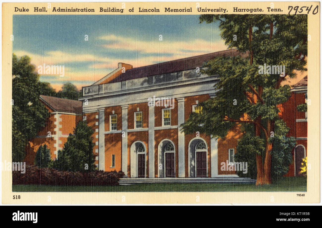 Duke Hall serves as the administration building at Lincoln Memorial ...