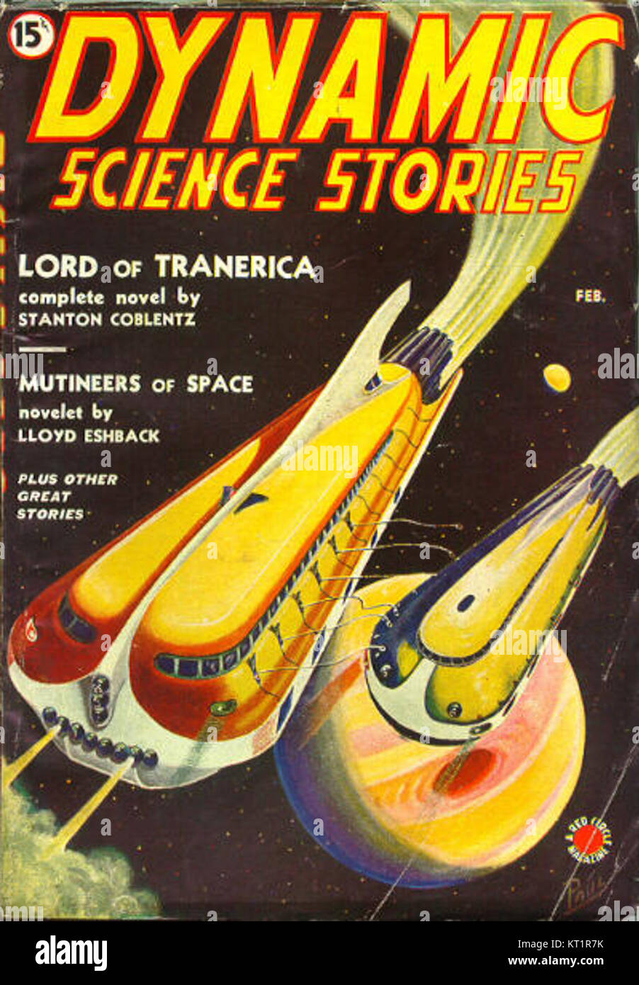 A vintage issue of *Dynamic Science Stories* from February 1939 ...