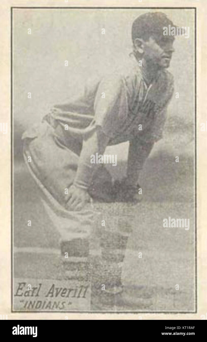 This 1931 Earl Averill baseball card, cataloged as R315, features the ...