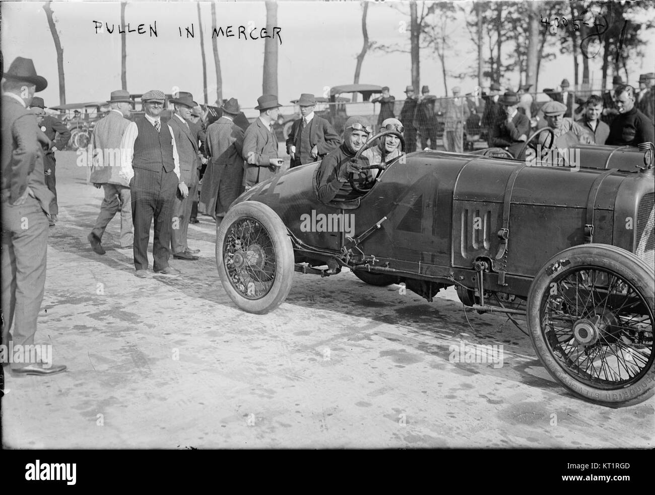 Eddie Pullen, an American race car driver, is seen during the 1910s at ...