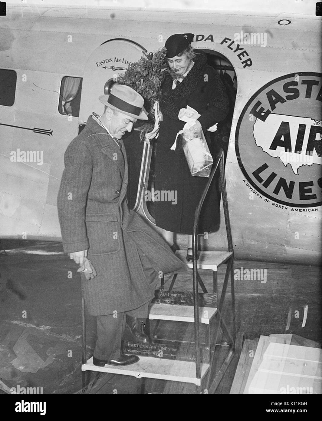 The photo of Eddie Rickenbacker with Mrs. W.W. Wilson captures the ...