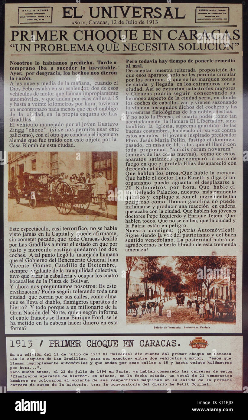 This edition of 'El Universal,' a prominent Latin American newspaper ...