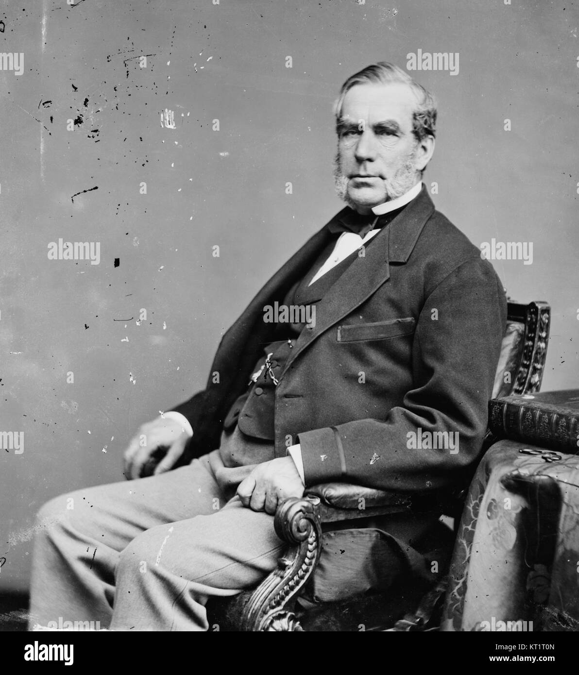 Portrait of Edwin D. Morgan, captured by Brady-Handy, an iconic ...