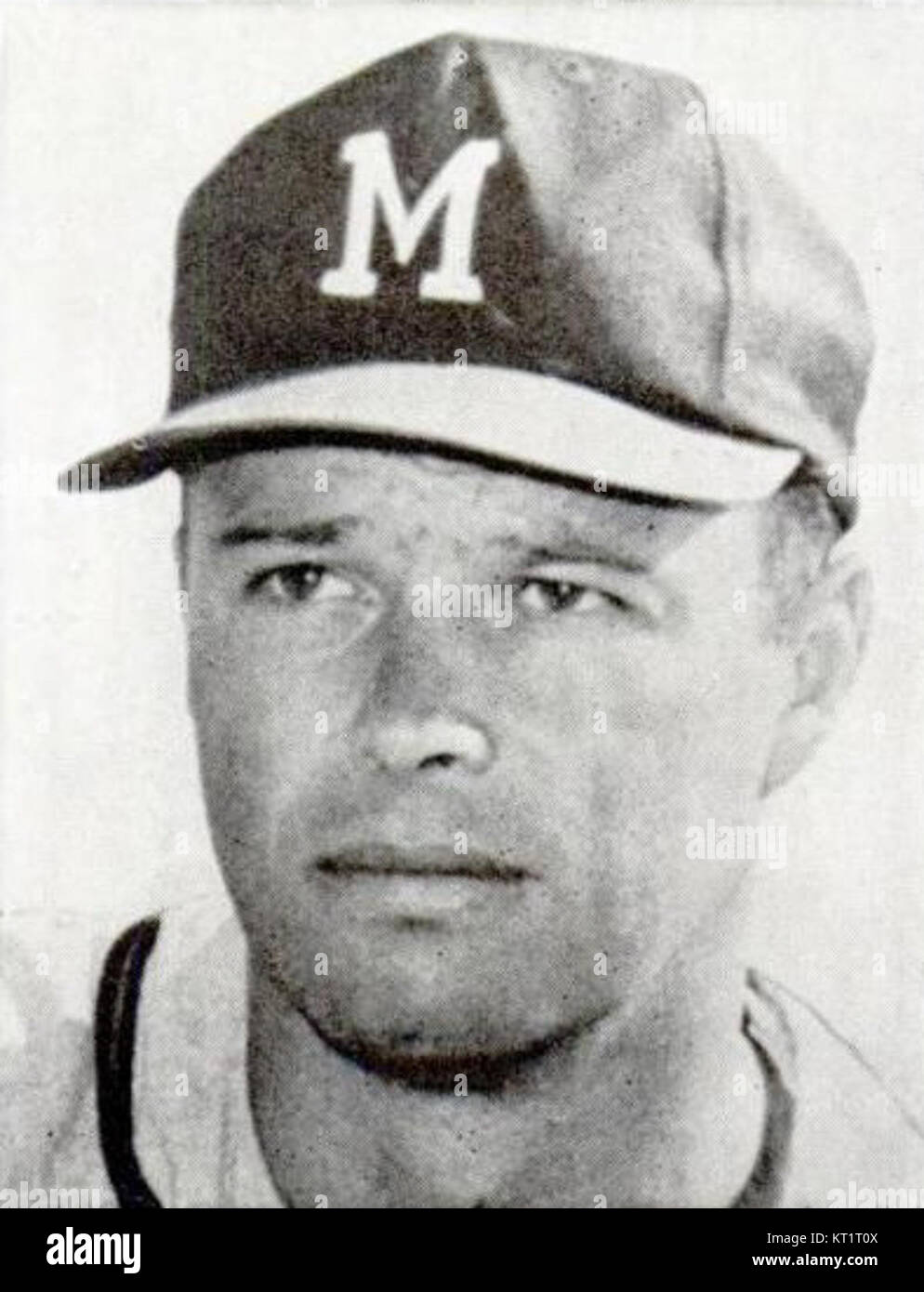 A headshot of Edwin Lee Mathews, an American professional baseball ...