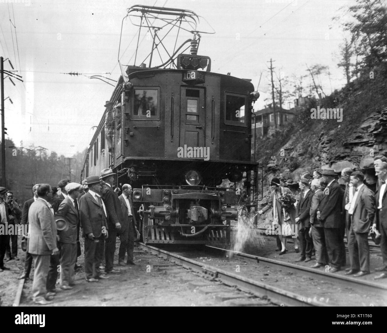 Electric service train in Black and White Stock Photos & Images - Alamy