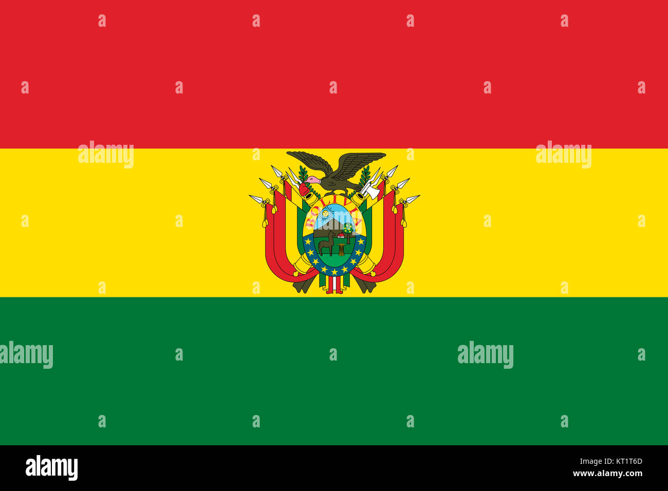 National flag of Bolivia Stock Photo - Alamy