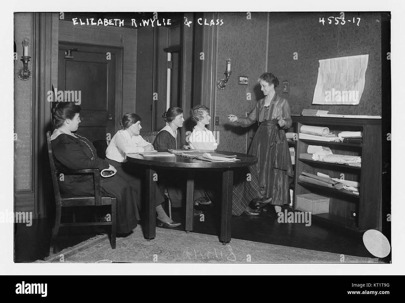 Elizabeth R. Wylie is pictured with her class in this image. The ...