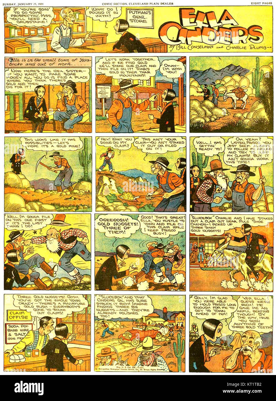 Ella Cinders comic strip (January 25, 1931 Stock Photo - Alamy