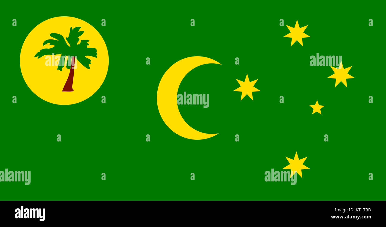 National flag of Cocos Islands Stock Photo - Alamy