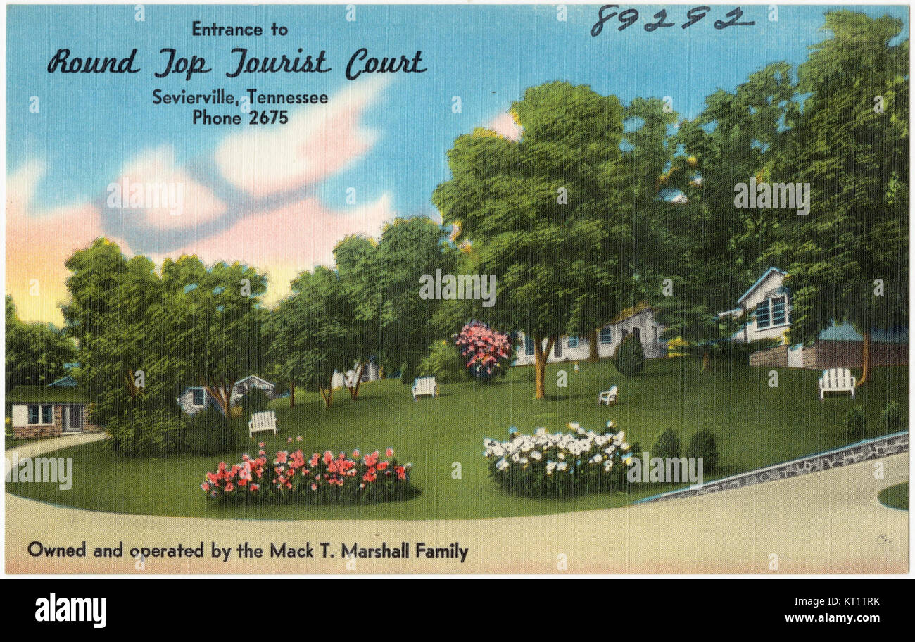 Entrance to Round Top Tourist Court, Sevierville, Tennessee (89292 ...