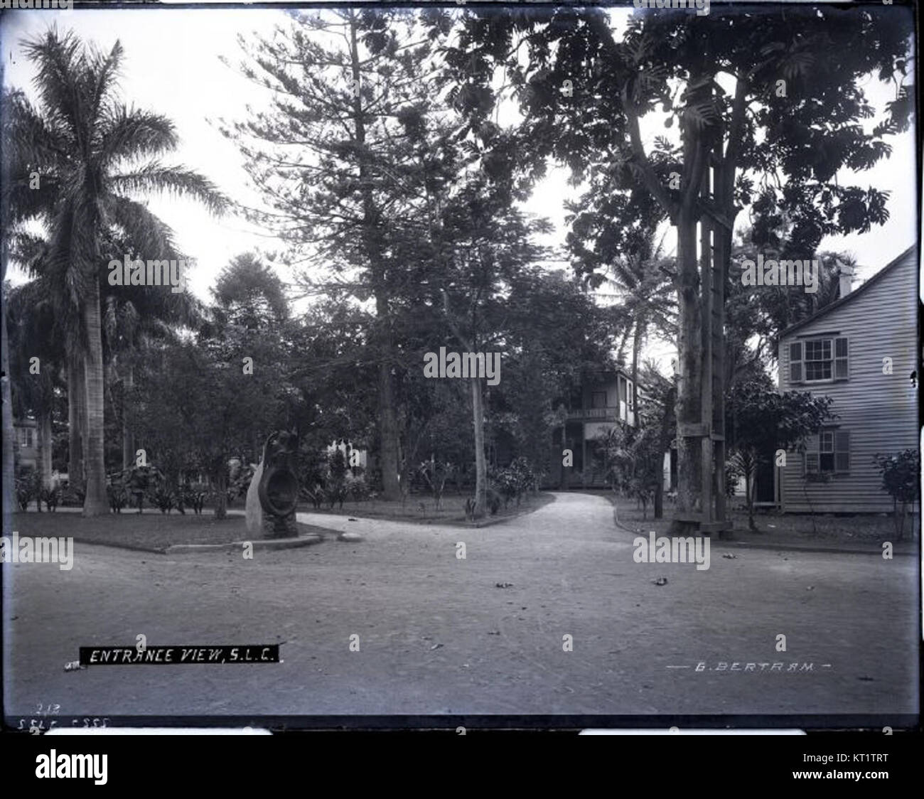 This photograph shows the entrance view of Saint Louis College, taken ...