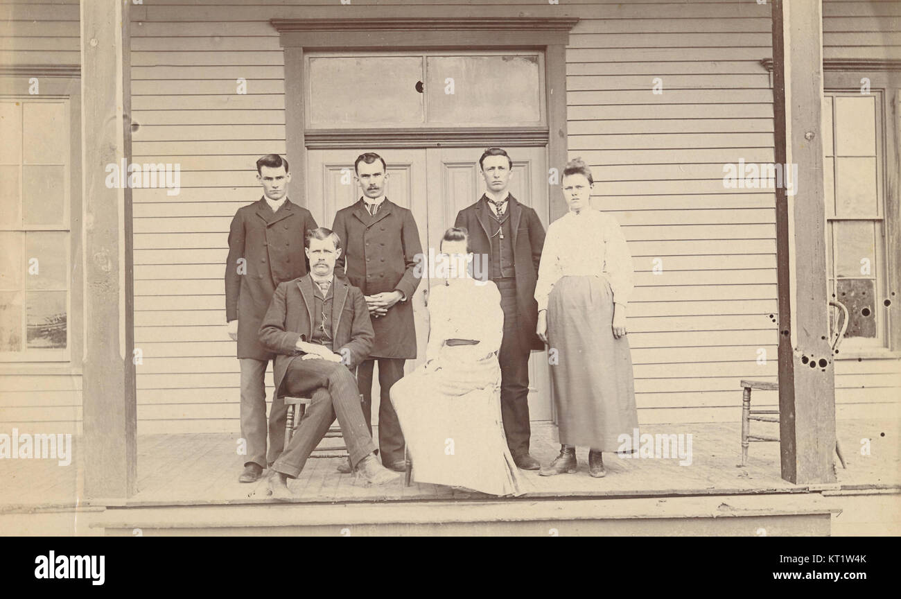 The photograph of ETNC students on the porch in Cooper captures a ...