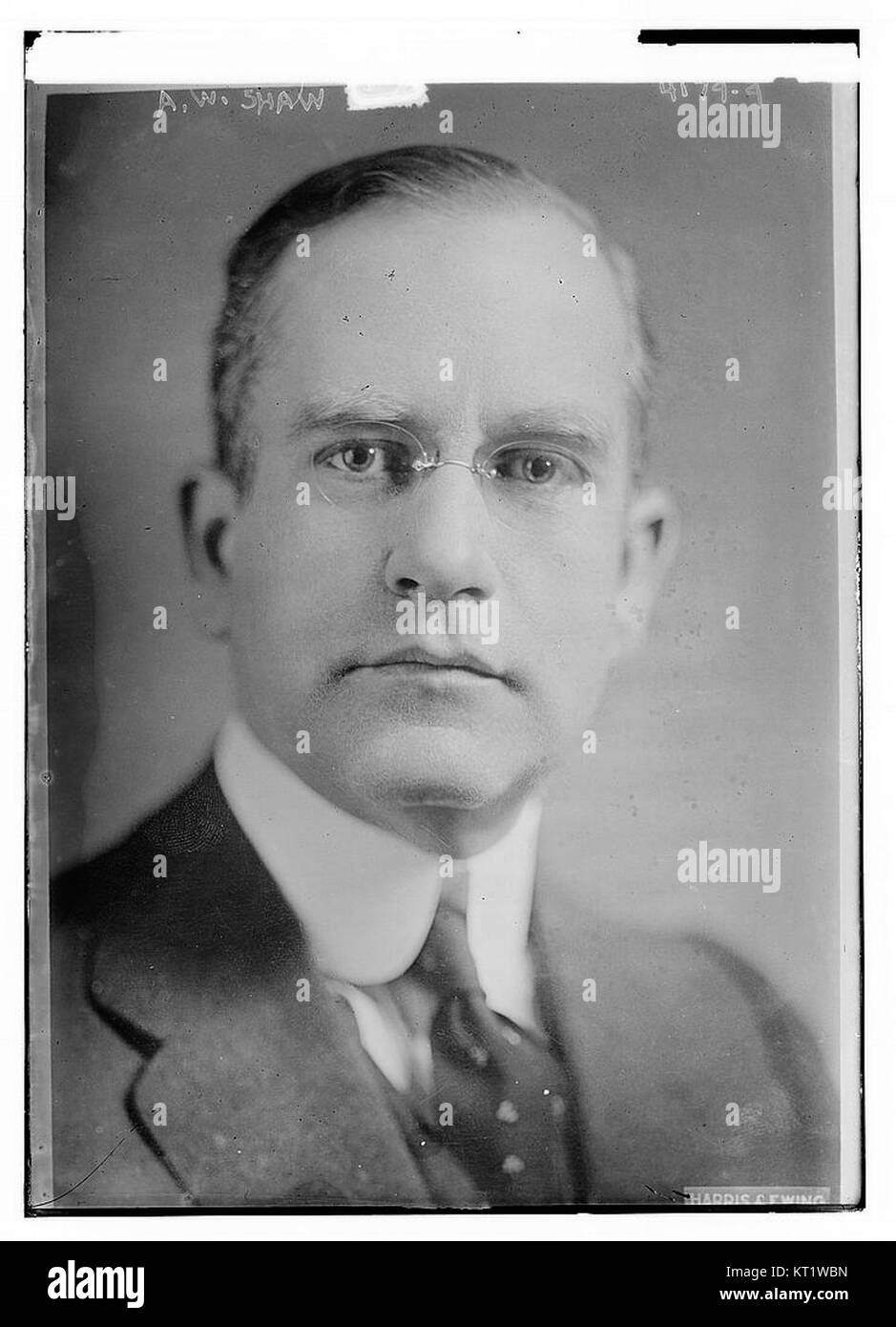 A photograph of A.W. Shaw, a historical figure known for his ...