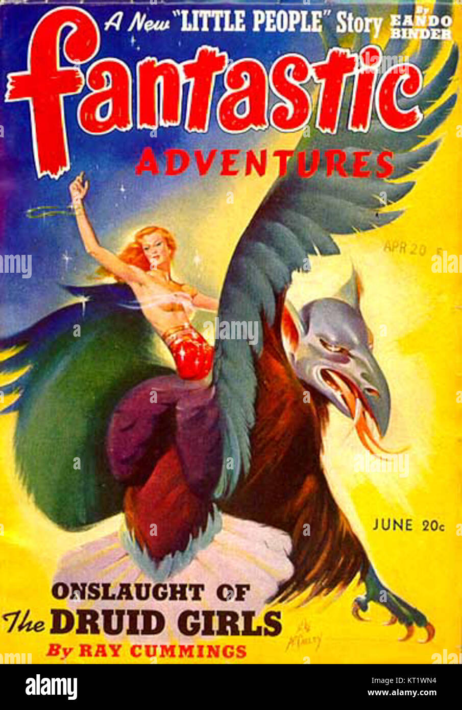 A vintage magazine cover from 'Fantastic Adventures', dated June 1941 ...