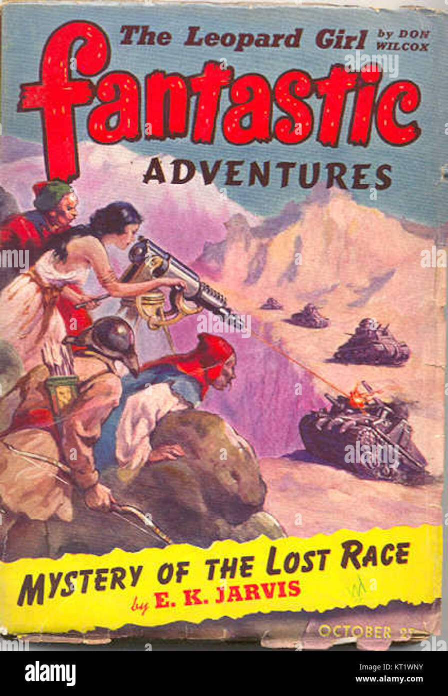 Fantastic Adventures 1942 is a science fiction magazine that features a ...