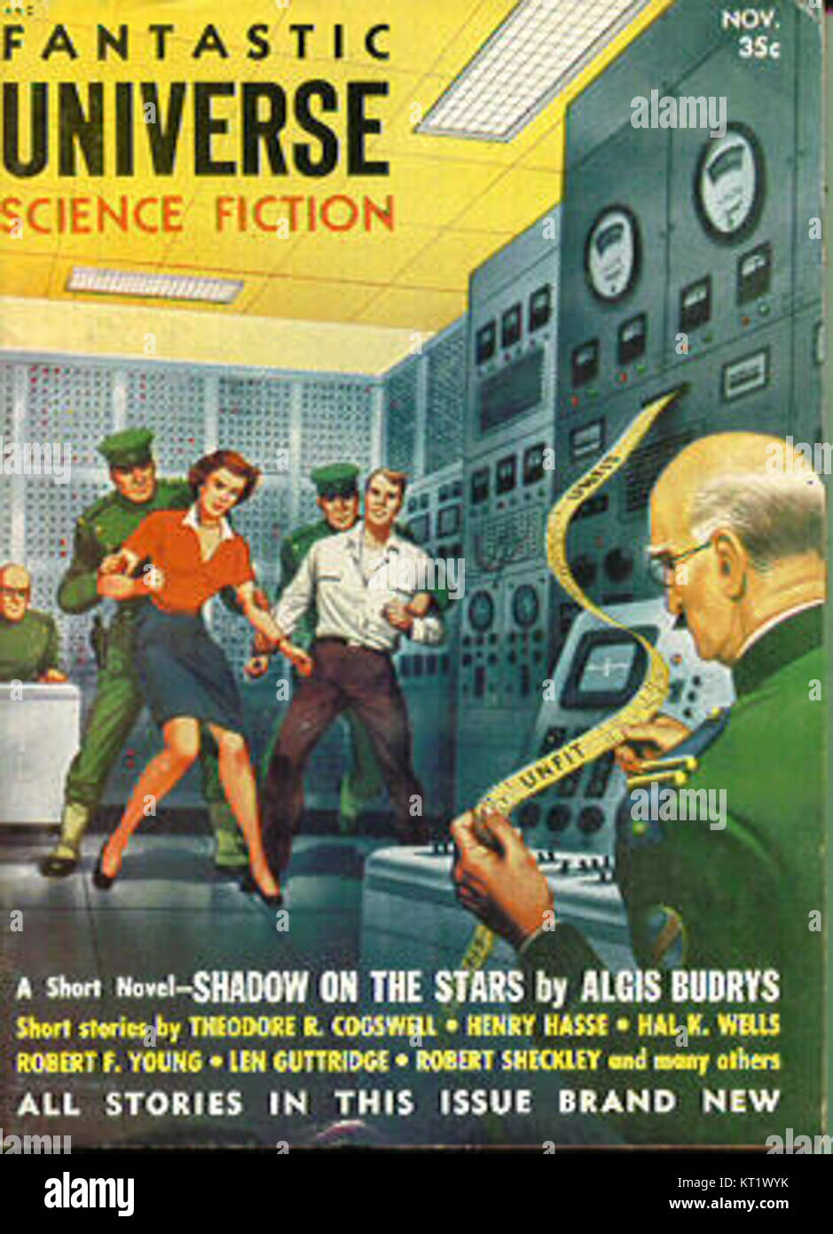 A 1954 illustration titled *Fantastic Universe*, showcasing a vision of ...