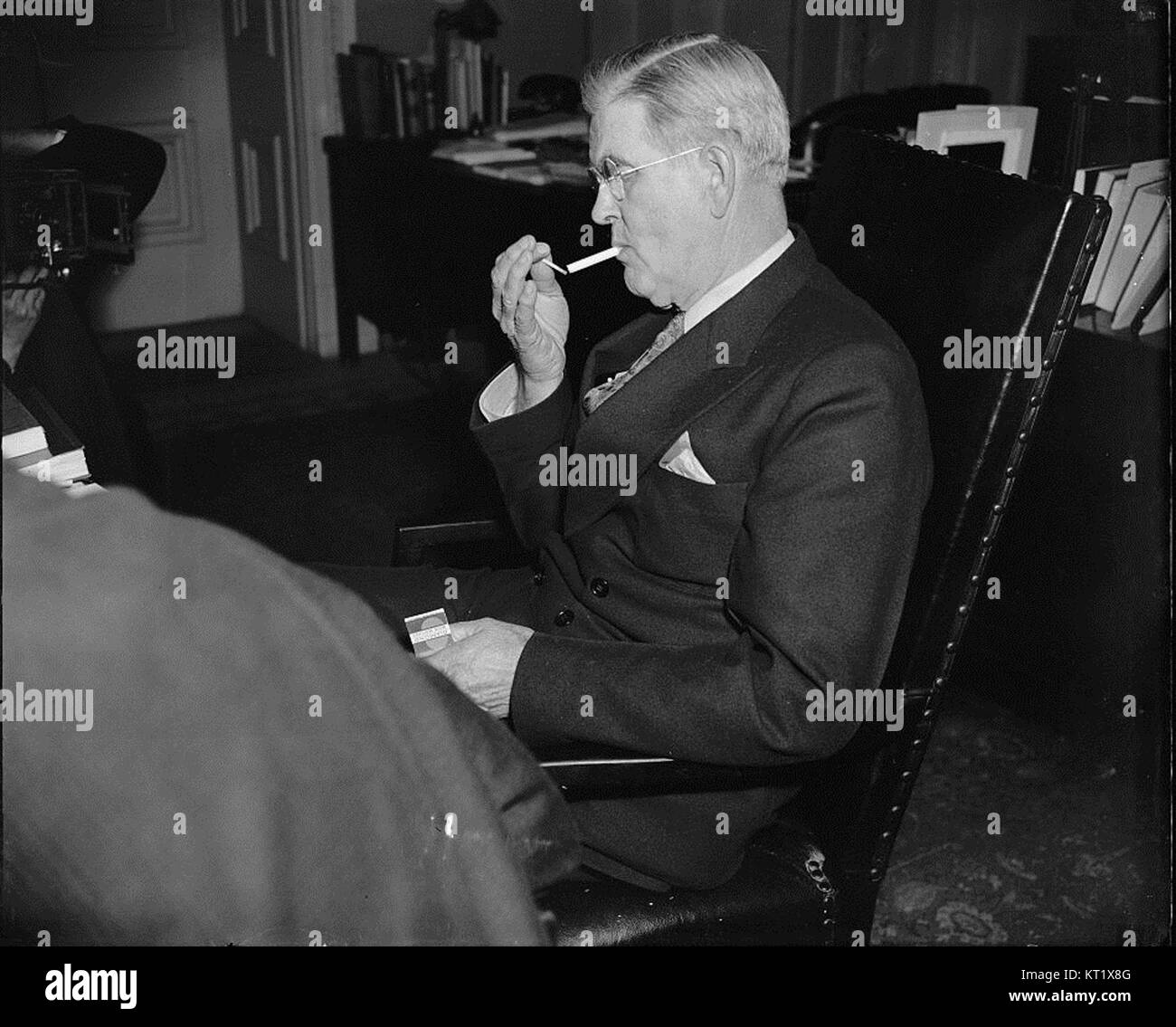 A candid photograph of A. Victor Donahey, likely a prominent figure ...