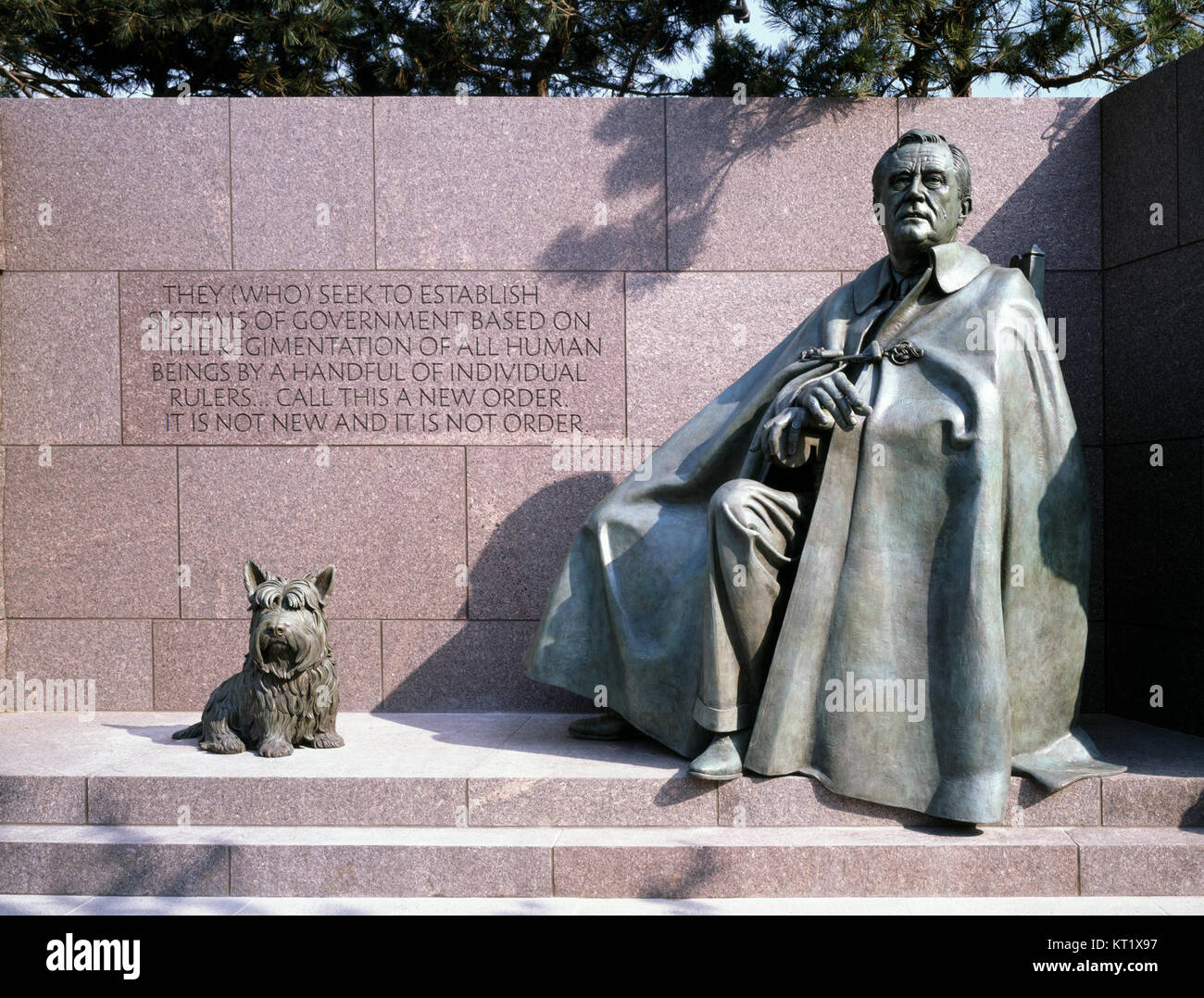 The FDR Memorial features a statue of Fala, President Franklin D ...