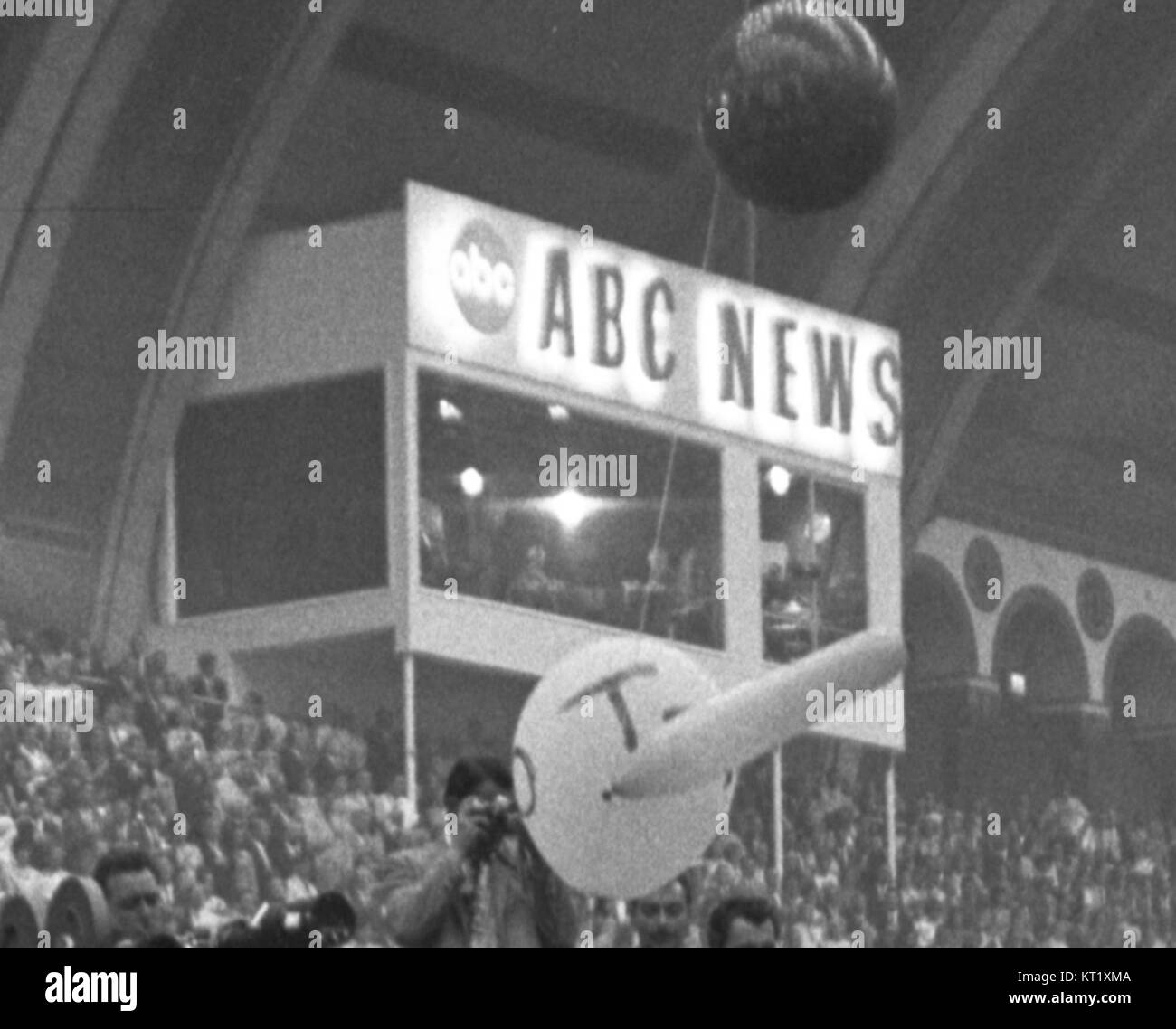 The ABC News booth at the 1964 Democratic National Convention (DNC) was ...