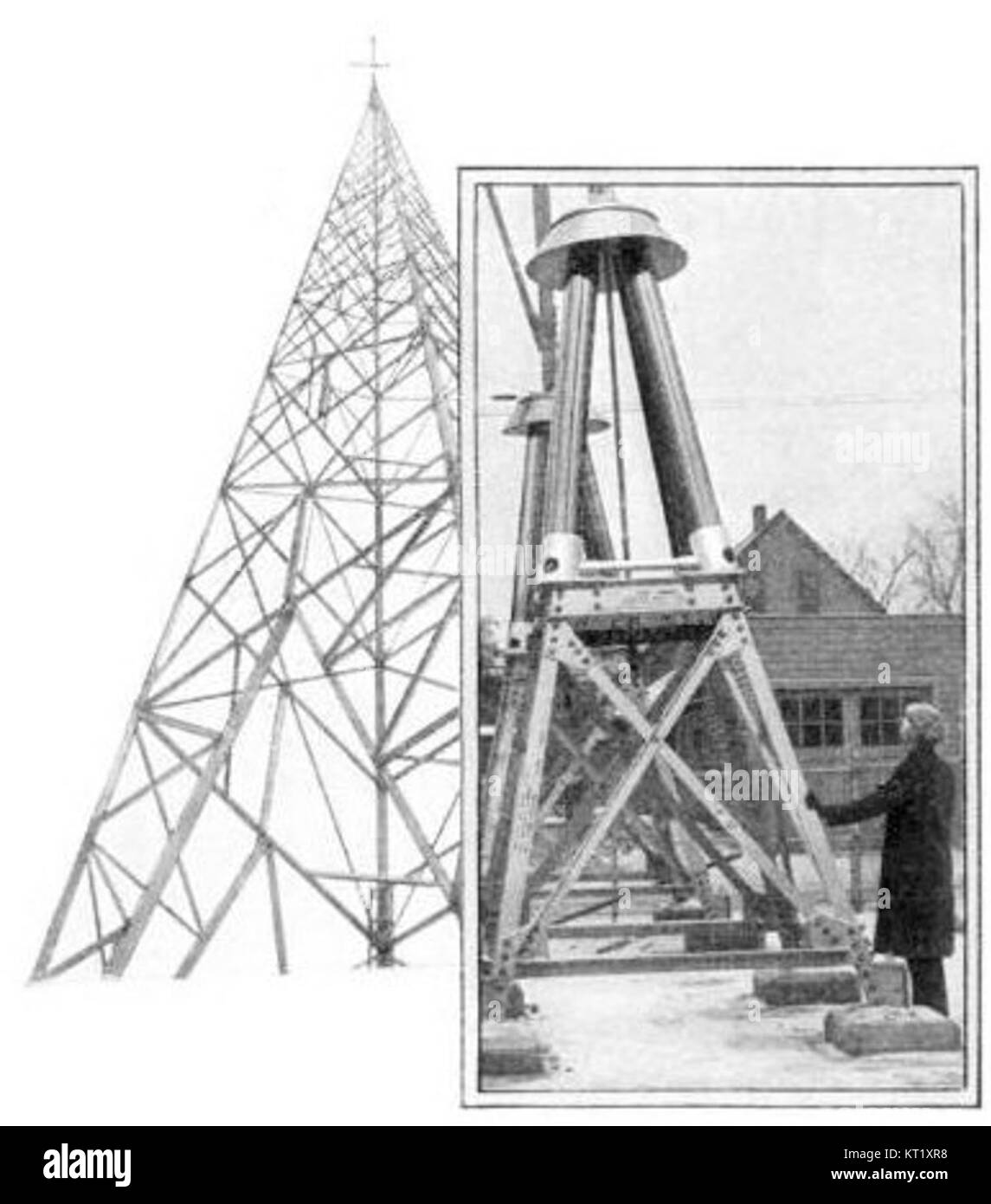 The first mast radiator antenna, designed in Akron in 1931, was an ...