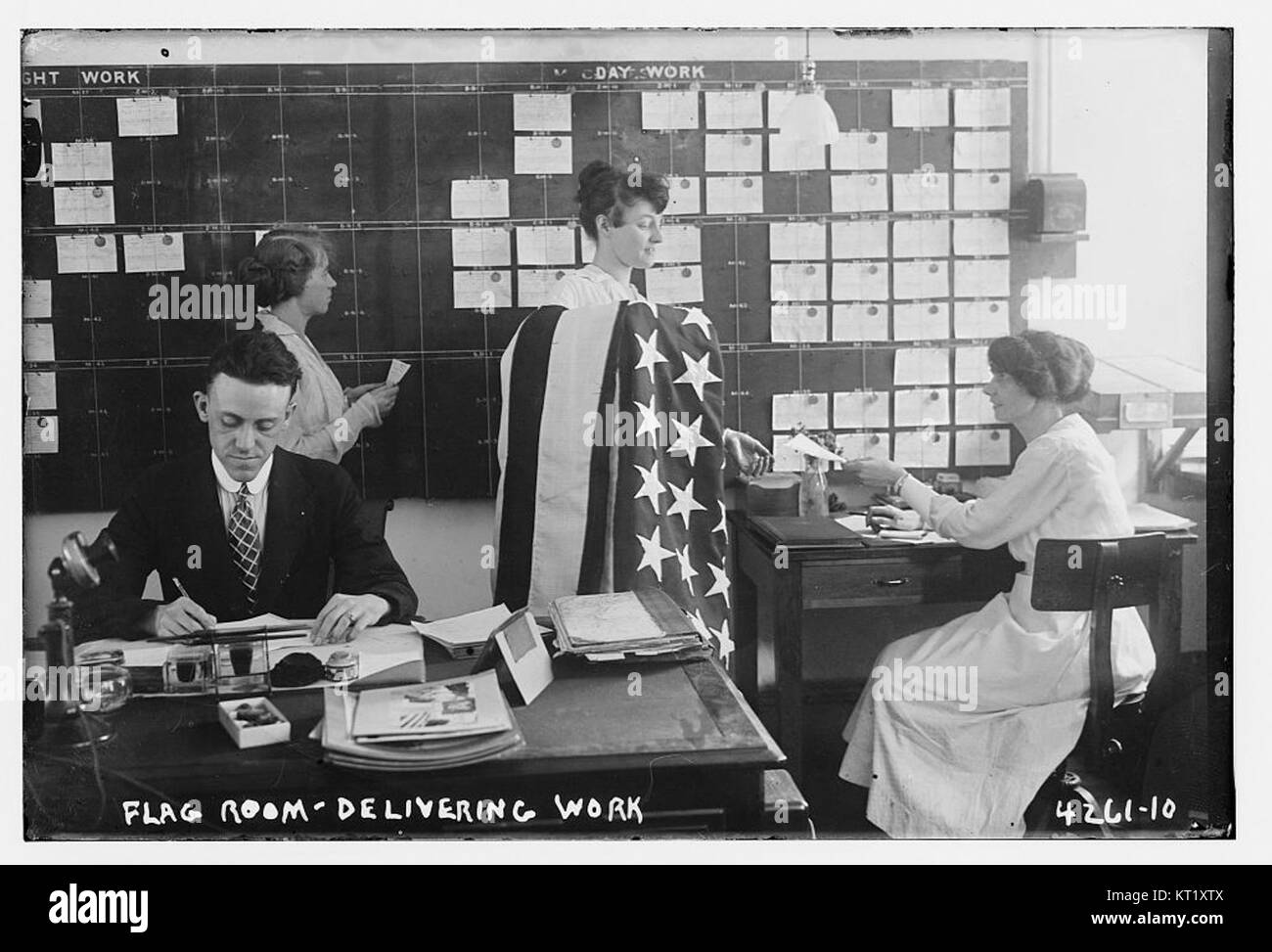 The 'Flag room' is an artwork featuring the theme of work and its ...